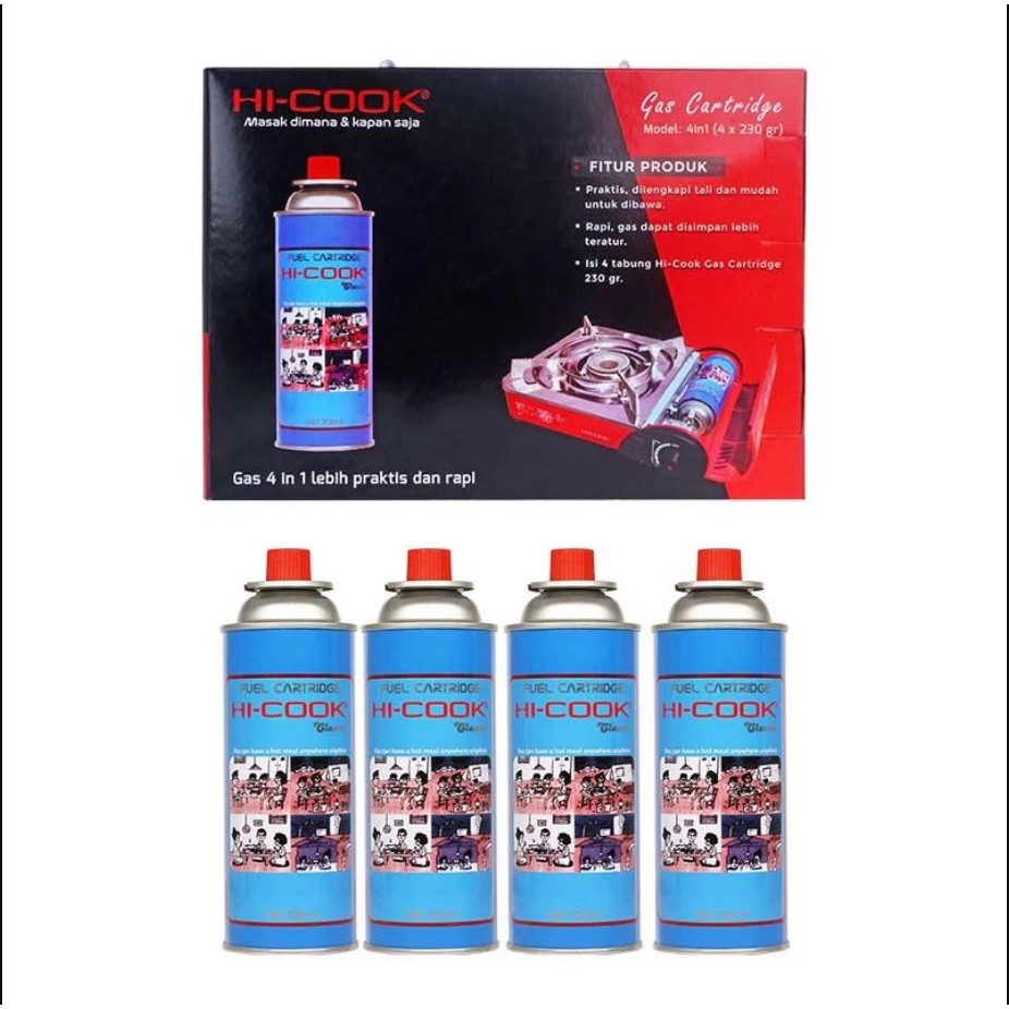 Jual HI-COOK 4IN1 230 gr TABUNG GAS PORTABLE - TABUNG GAS KALENG ...