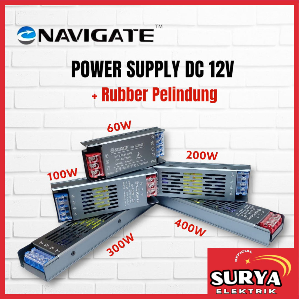 Jual Ultra Slim Power Supply NAVIGATE Trafo / Adaptor Switching LED 12V ...