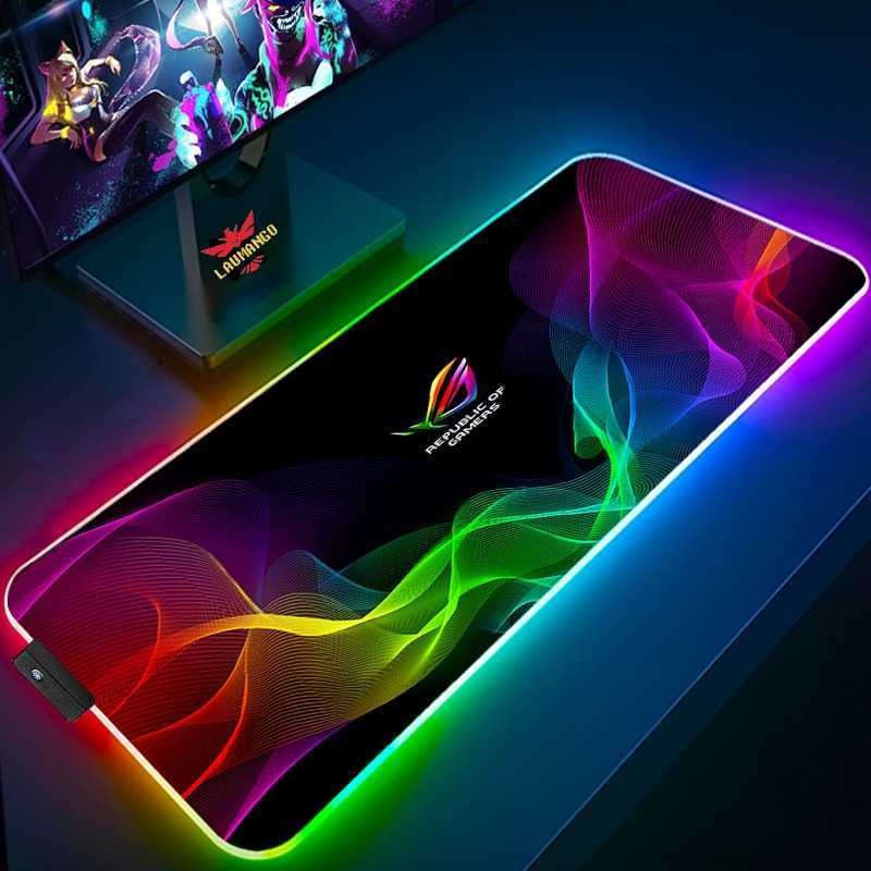 Jual COD TaffGO ASUS ROG Gaming Mouse Pad Illuminated RGB 800x300x3mm ...