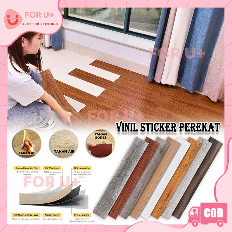 Jual Floor Vinyl Lantai Stiker / Stiker Lantai Perekat Motif Kayu ...