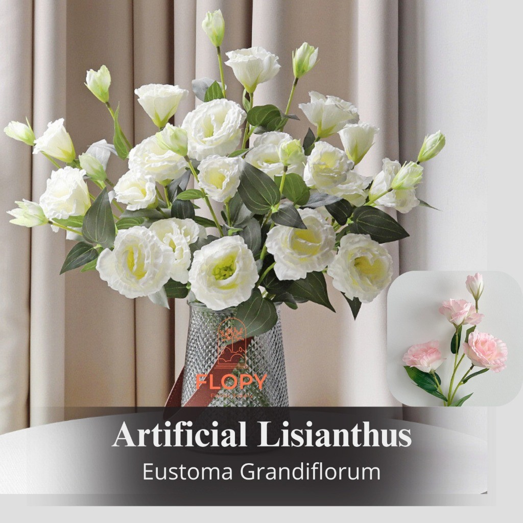 Jual [ 4 Cabang ] Artificial Bunga Lisianthus X4 / Artificial Bunga ...