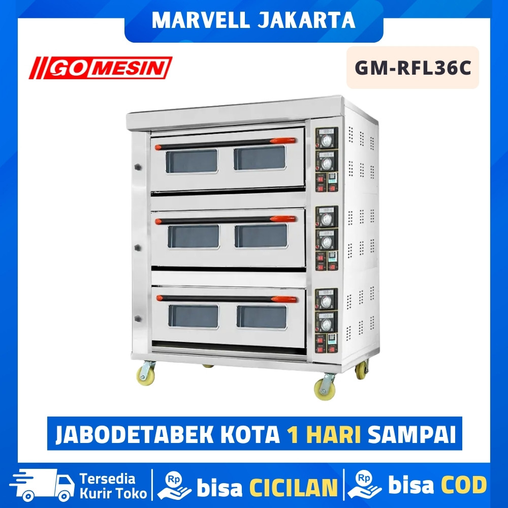 Jual Oven Gas Roti 3 Deck 6 Tray Getra Rfl 36ssgc Rfl-36ssgc Oven Roti ...