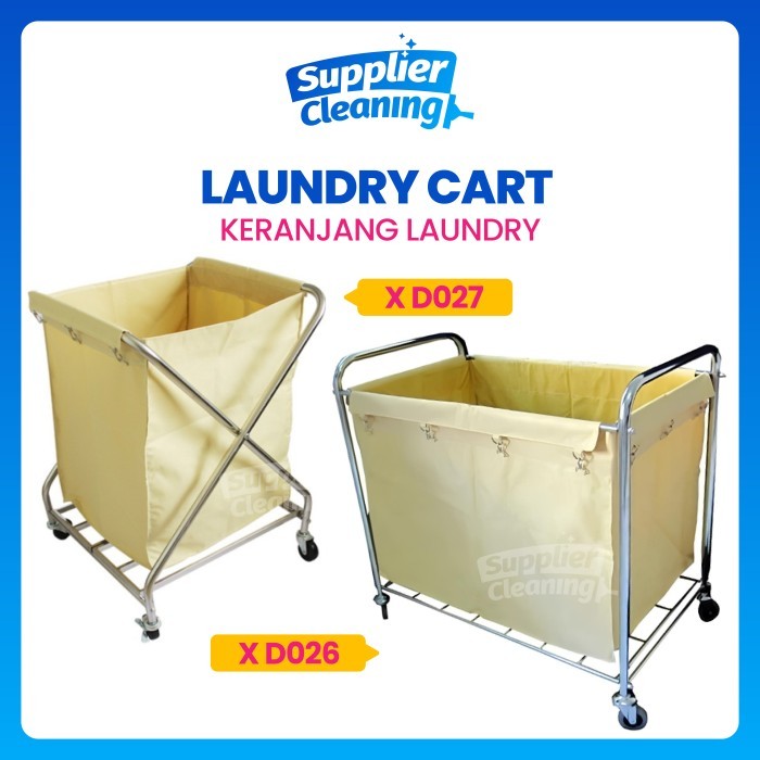 Jual Trolly Laundry /Laundry Cart / Laundry Bag Trolley Dorong | Shopee ...