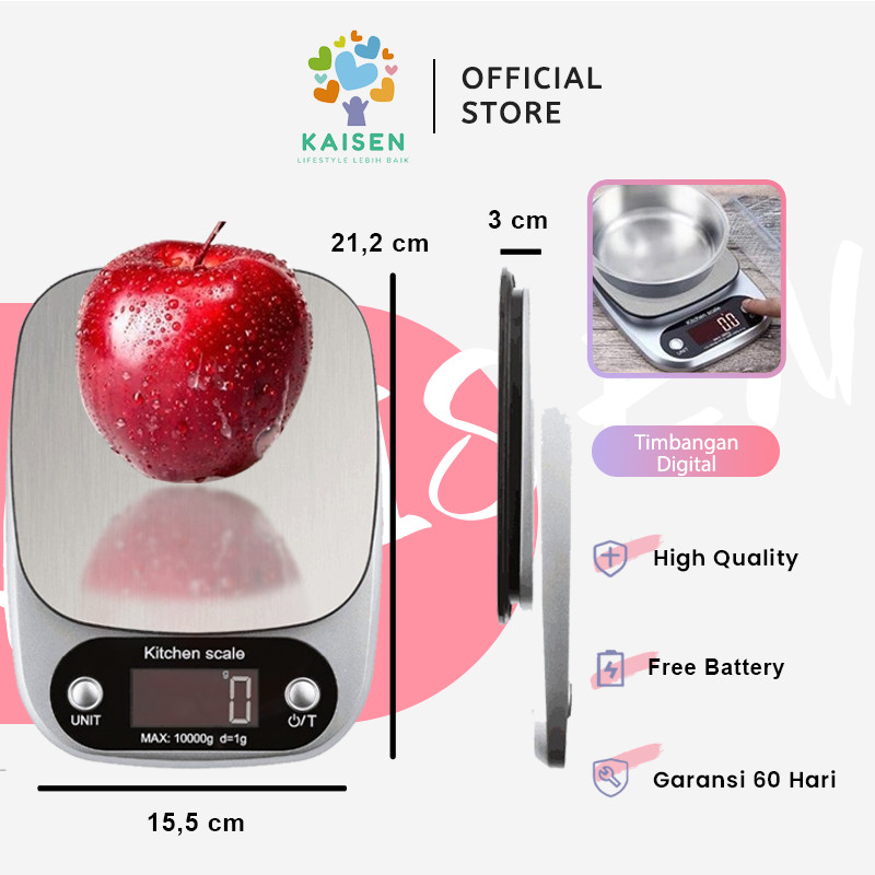 Jual KAISEN Timbangan Digital Waterproof Timbangan Dapur Tahan Air ...
