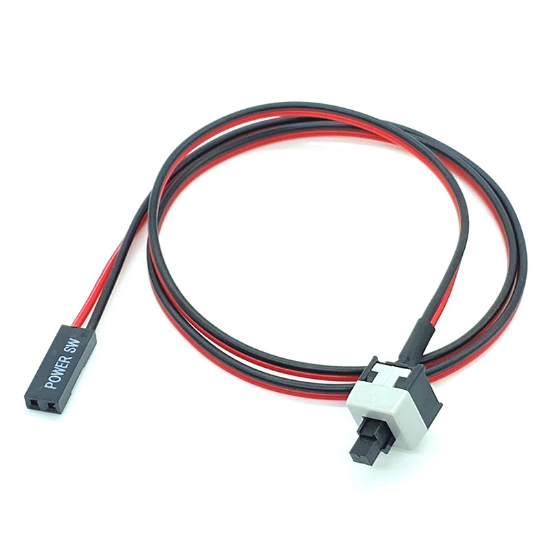 Jual 0.5m 1m 2m 3m Long Power Button Swit Cable for PC Swit es Reset ...