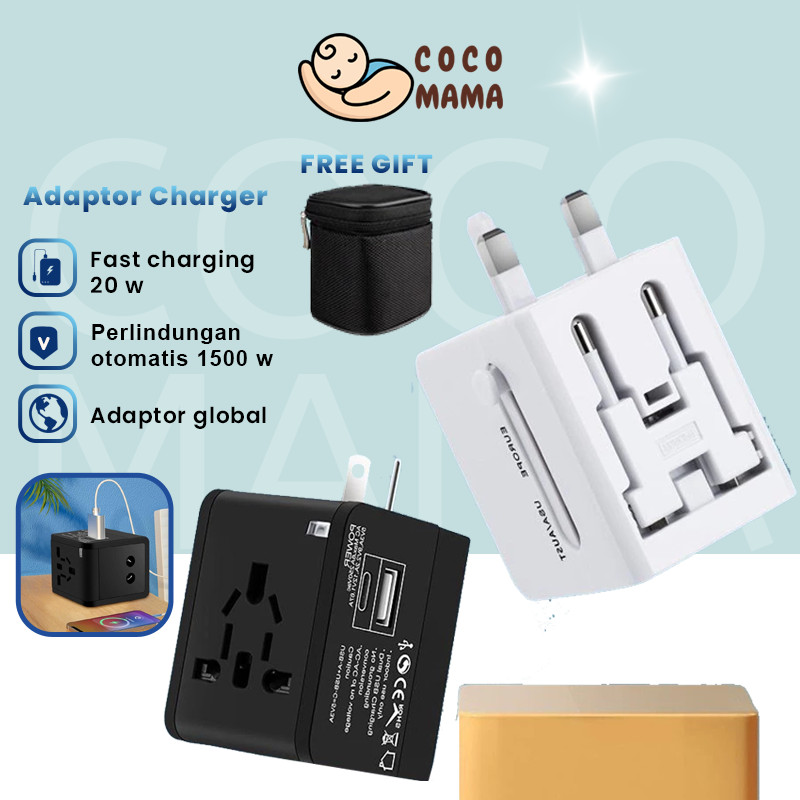 Jual All in one Travel PD charger adapter (20W) universal fast charging ...