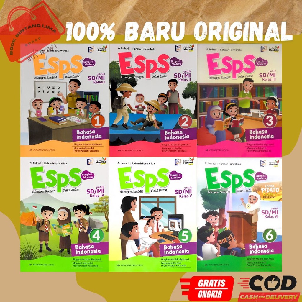 Jual Esps Bahasa Indonesia Edisi Revisi Kelas 1 2 3 4 5 6 SD/MI Kurikulum Merdeka Penerbit ...