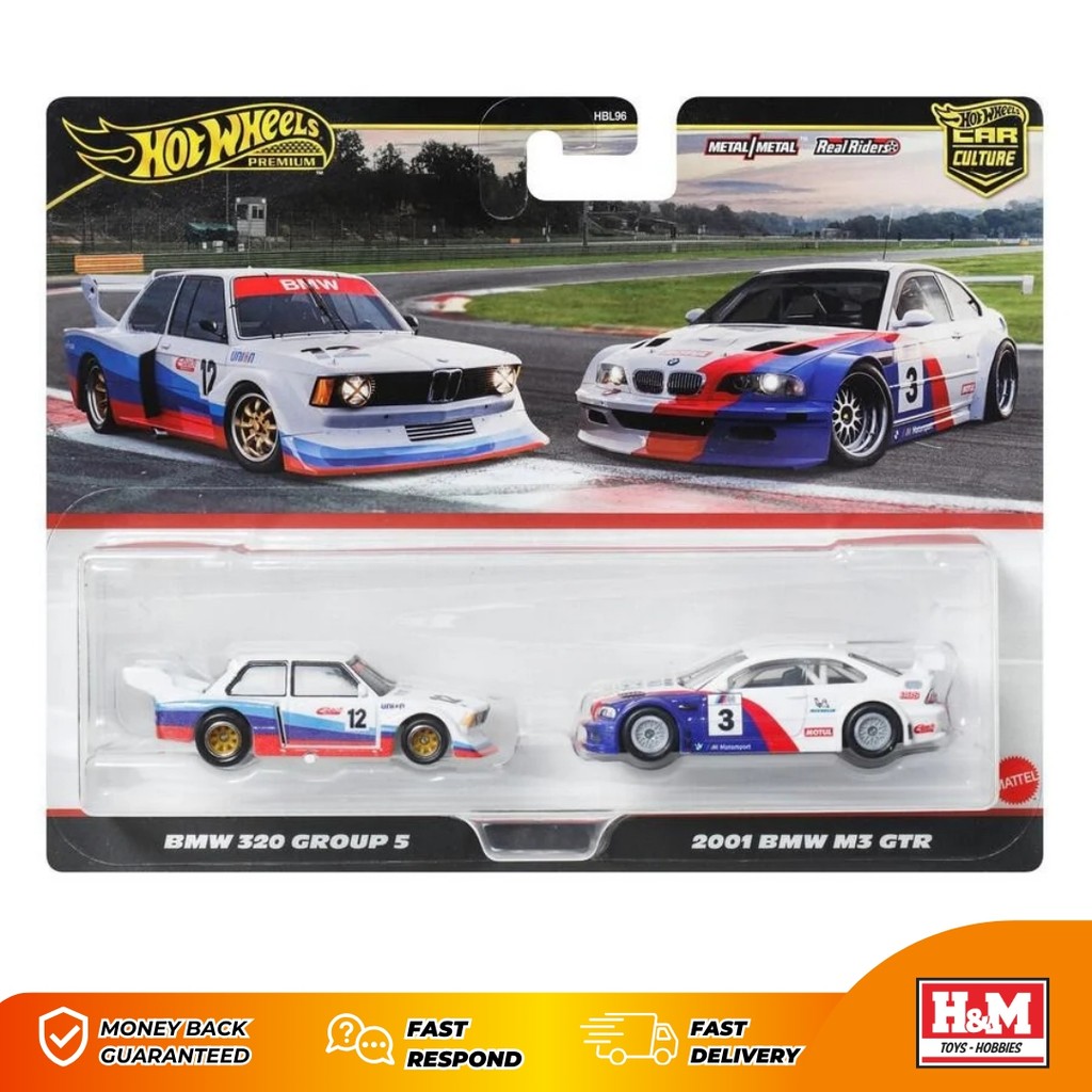 Jual Hot Wheels Premium 2Pack BMW 320 Group 5 & 2001 BMW M3 GTR ...