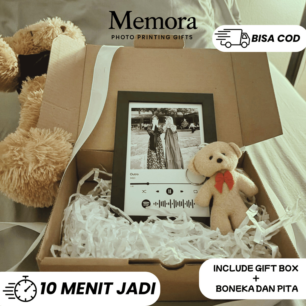 Jual PAKET GIFT BOX, BONEKA, FRAME Custom Photo Lagu 4R 15x10cm Bingkai ...