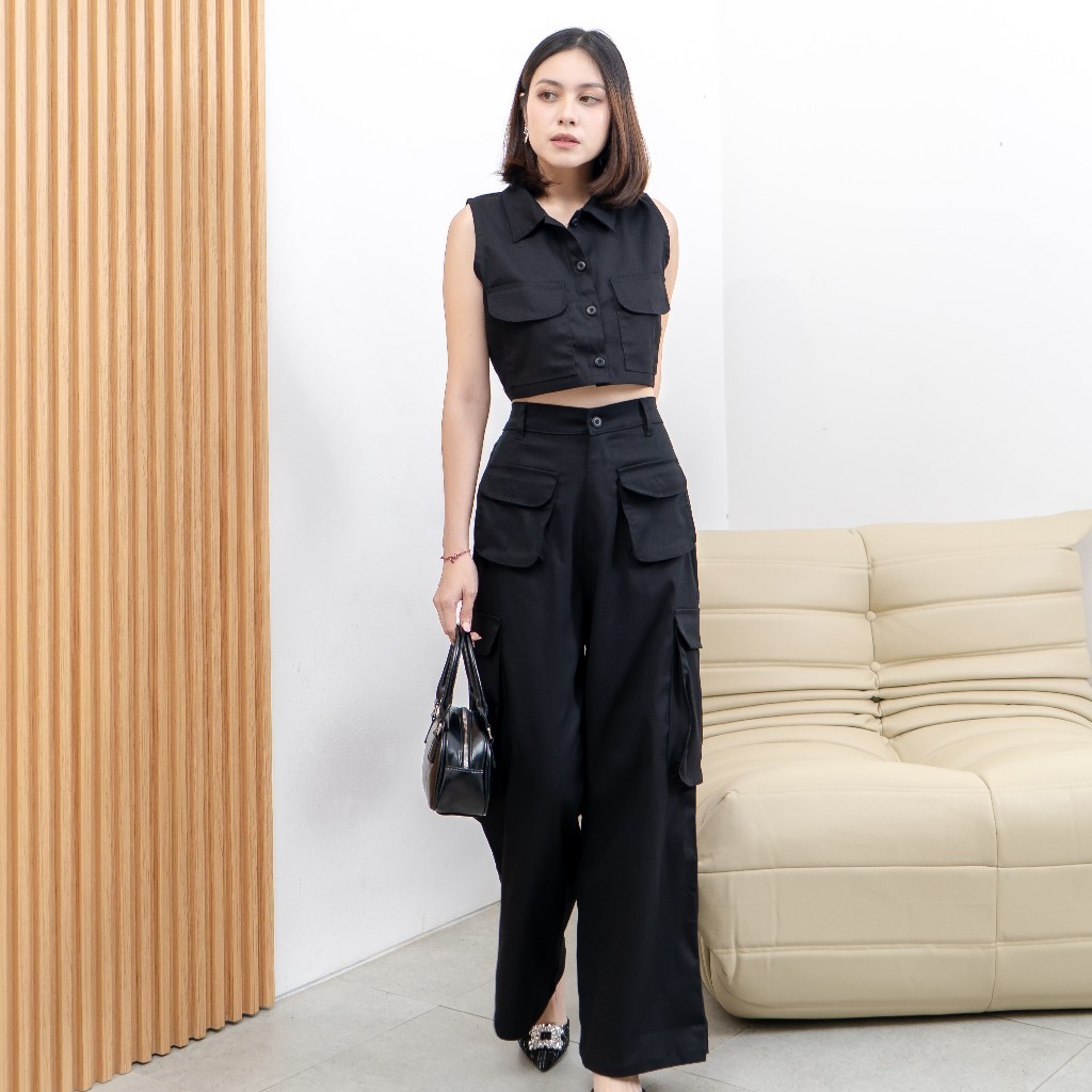 Jual [GURLBUCKET] Pillo Pant / Longpant Cargo / Kulot Cotton Twill ...
