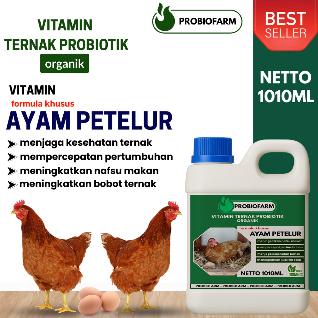 Jual PROBIOFARM AYAM PETELUR, 1010ml Obat Dan Suplemen Pemacu Produksi ...