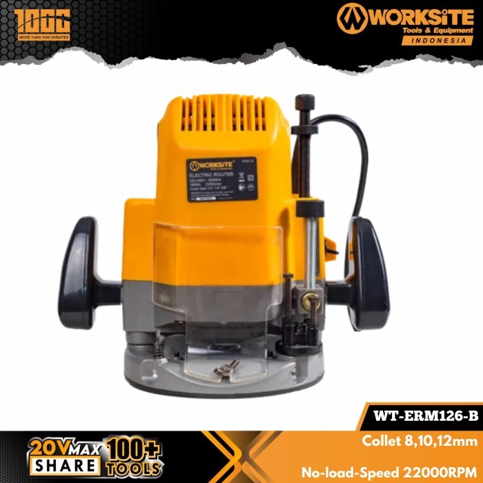 Jual Mesin Profil Kayu (1/2" 0-60mm) Worksite Router Trimmer Electric ...