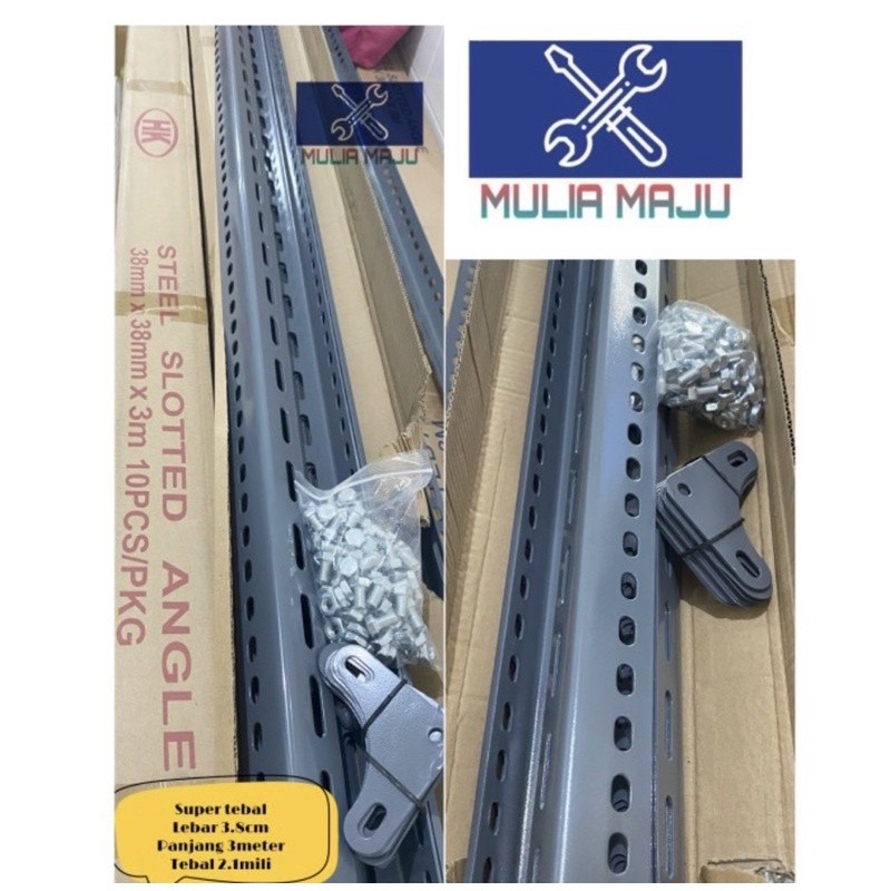 Jual DE43 besi siku lubang 2.1mili 3meter/ Besi Siku 2mili Tebal 3kg (Hrga Pabrik super tebal ...