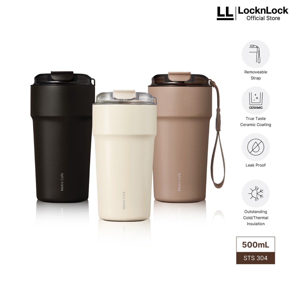 Jual LocknLock Metro Cafe Ceramic Coating Tumbler 500ml LHC4357 400ML ...