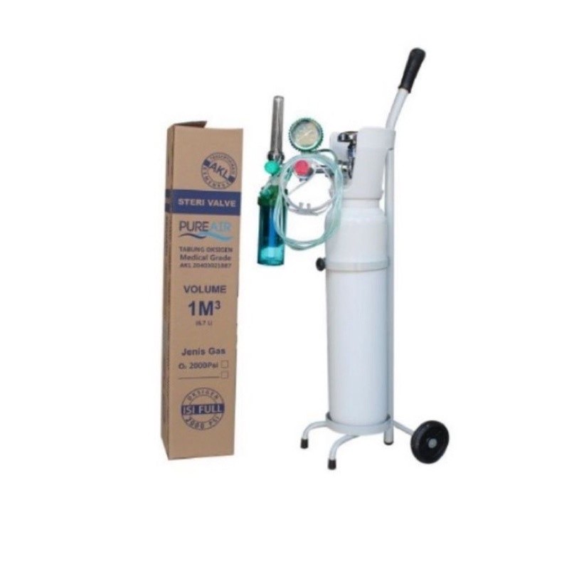Jual tabung oksigen 1M3 komplit plus troly | Shopee Indonesia