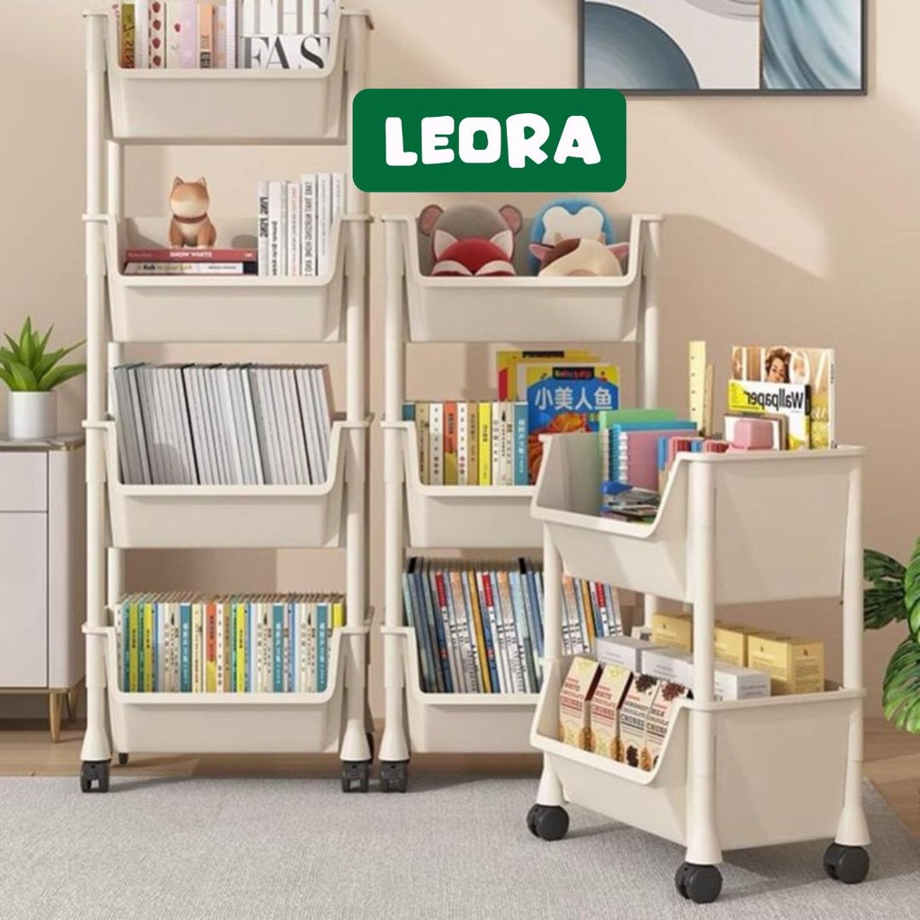 Jual Leora Rak 4 Susun tipe Dalam dengan roda Handle Penyimpanan rak ...