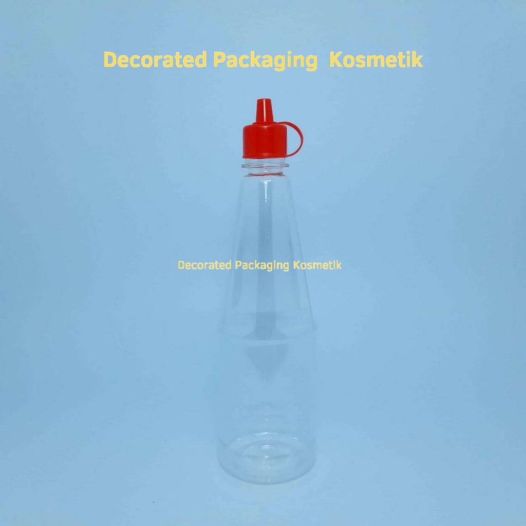 Jual Botol Pet 300 Ml Kecap Kotak Natural Tutup Belalai / Botol Plastik ...