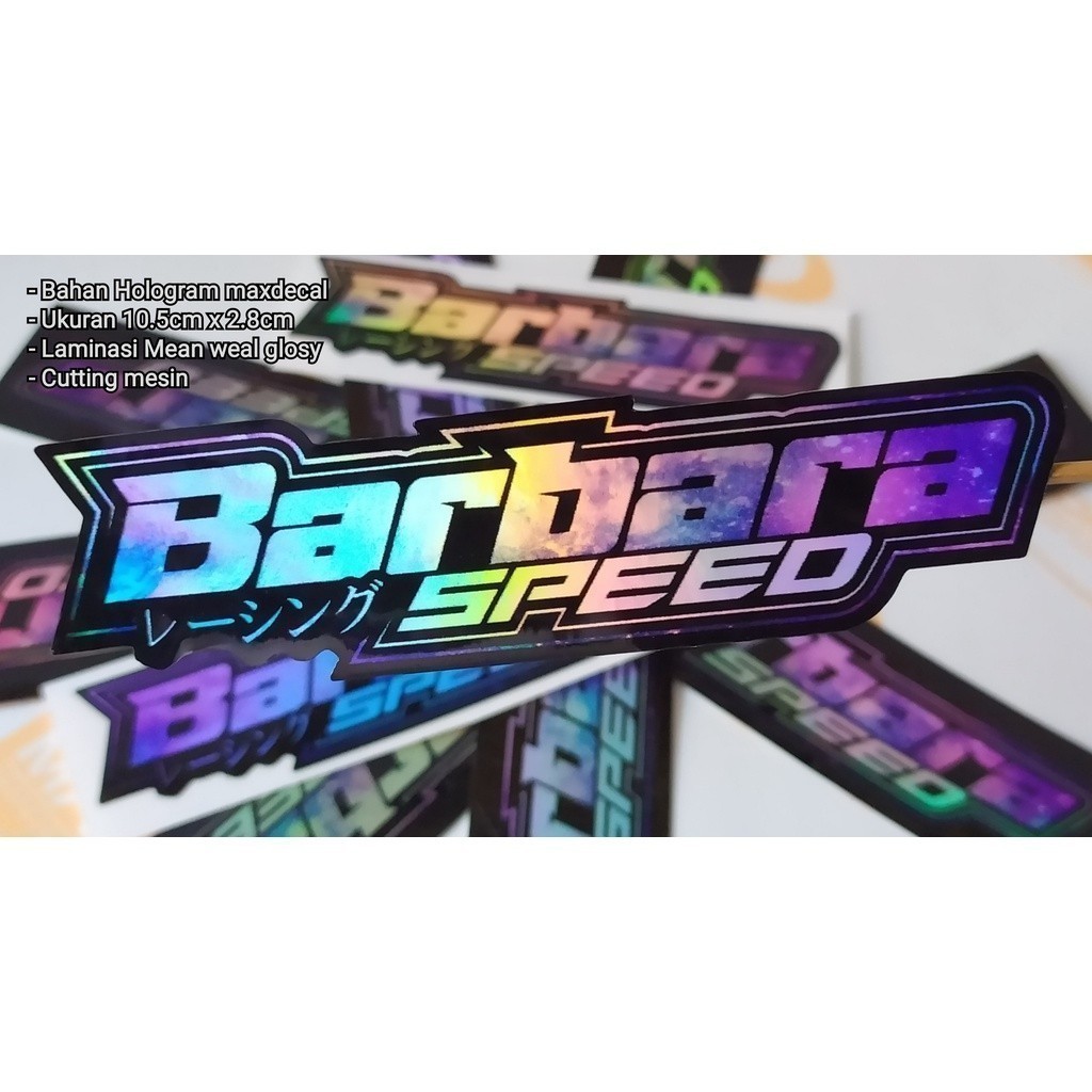 Jual Sticker Barbara Speed / Sticker Bengkel Viral / Sticker Herex ...