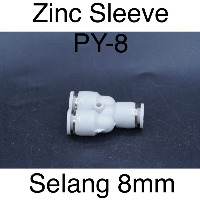 Jual PY-8 PY8 Konektor Pneumatik Fitting Zinc Sleeve Y Type Tee ...