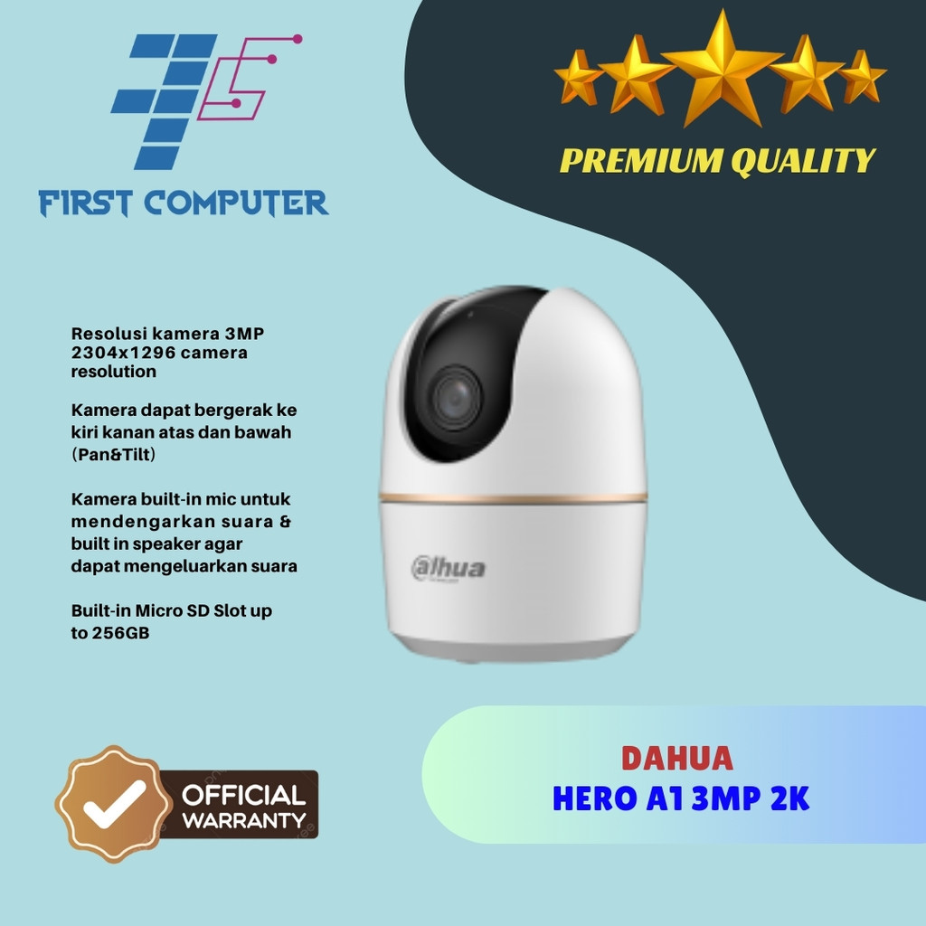 Jual Dahua Hero A1 3MP H3A CCTV Smart Indoor Wifi Pan & Tilt Network Camera Garansi Resmi ...