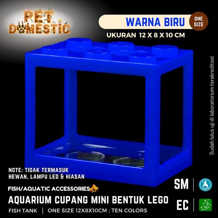 Jual Aquarium Mini Cupang Bentuk Lego Soliter Tempat Akuarium Ikan Hias ...