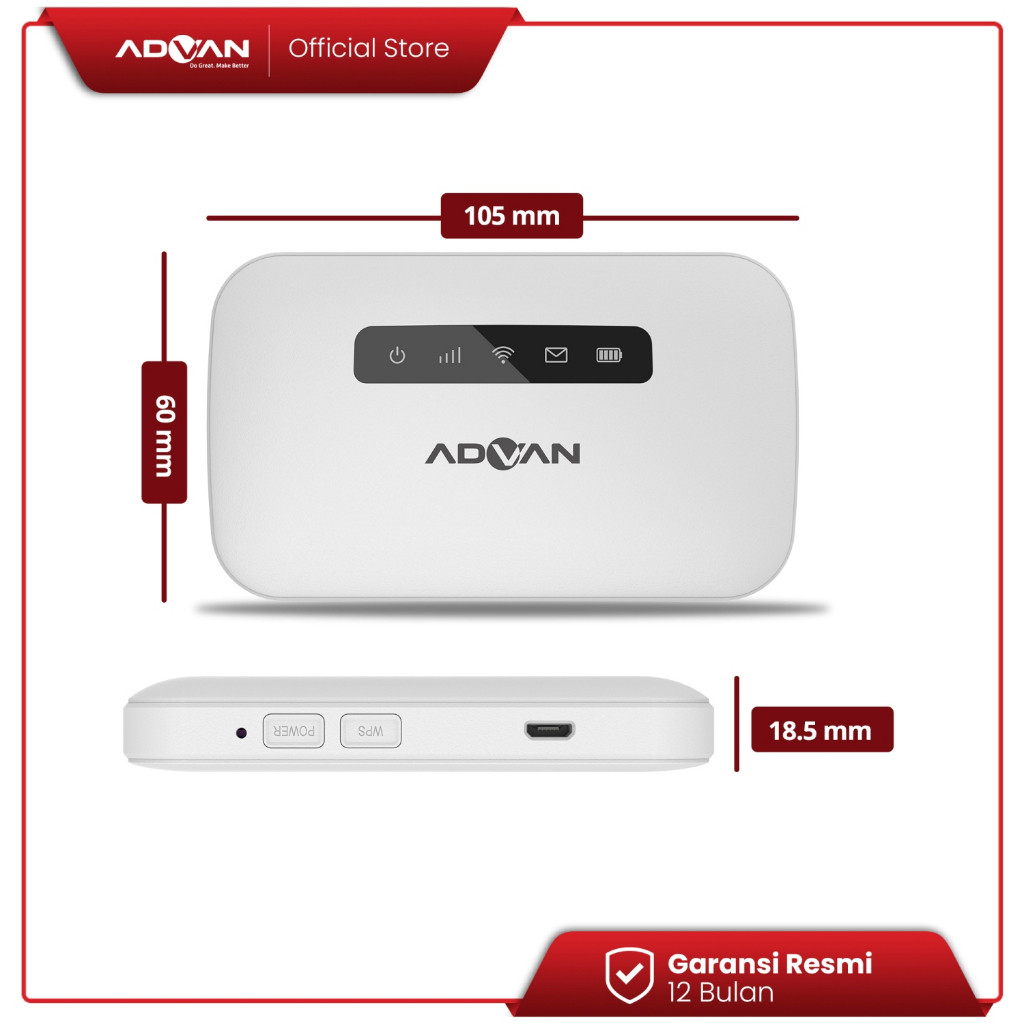 Jual ADVAN Ipocket MIFI MF01 Unlock All Operator baterai 2500 MAH ...