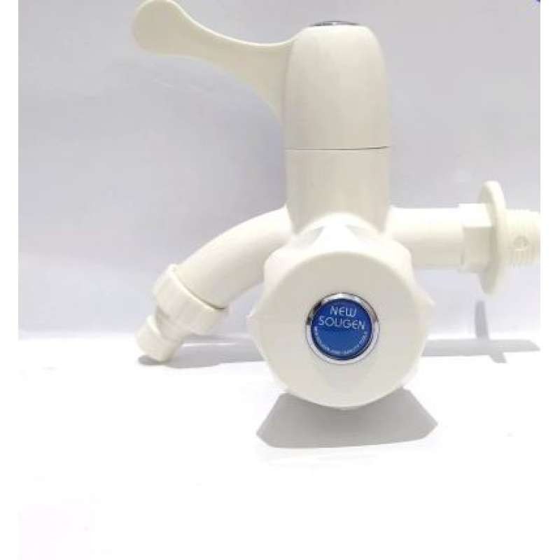 Jual SOLIGEN Keran Air Cabang PVC Plastik / Kran Shower Cabang Double ...