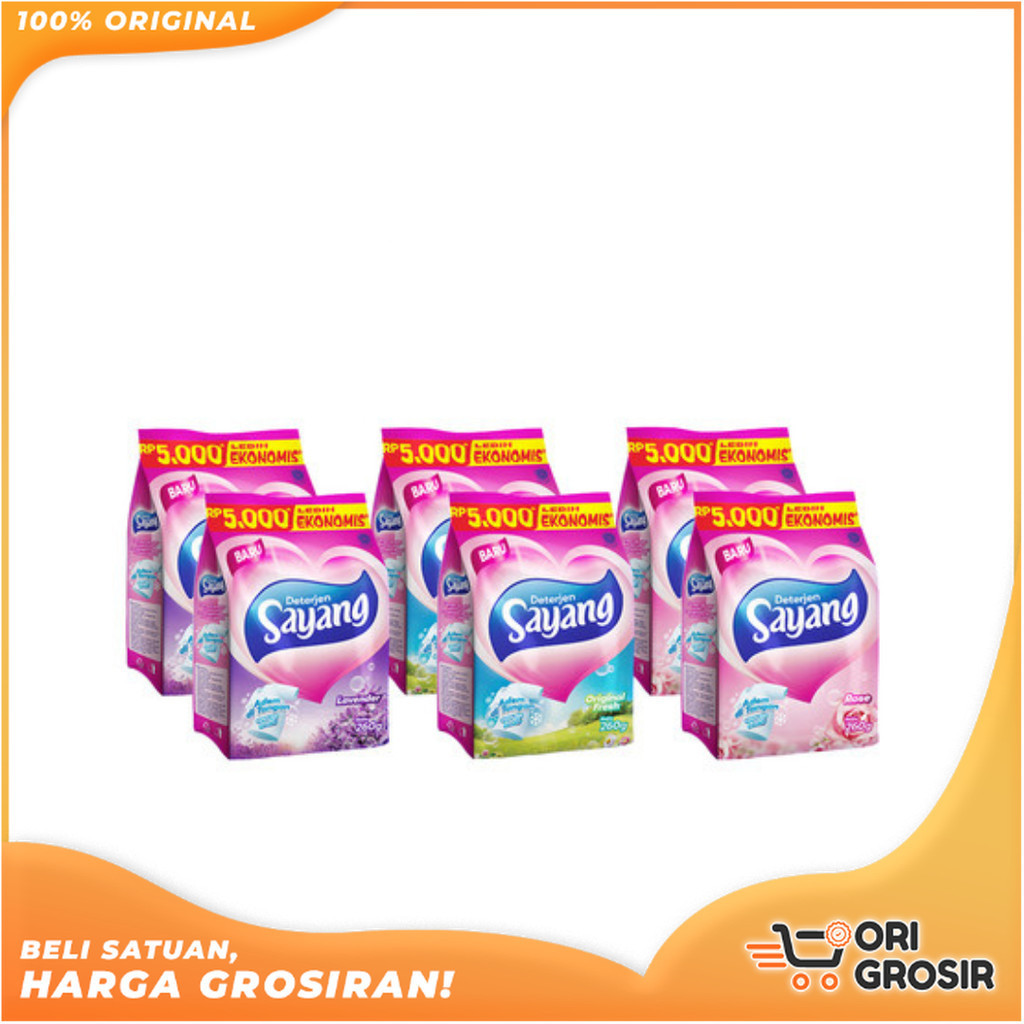 Jual ORI Grosir Sayang Detergent Powder Sayang 220gr Series | Shopee ...