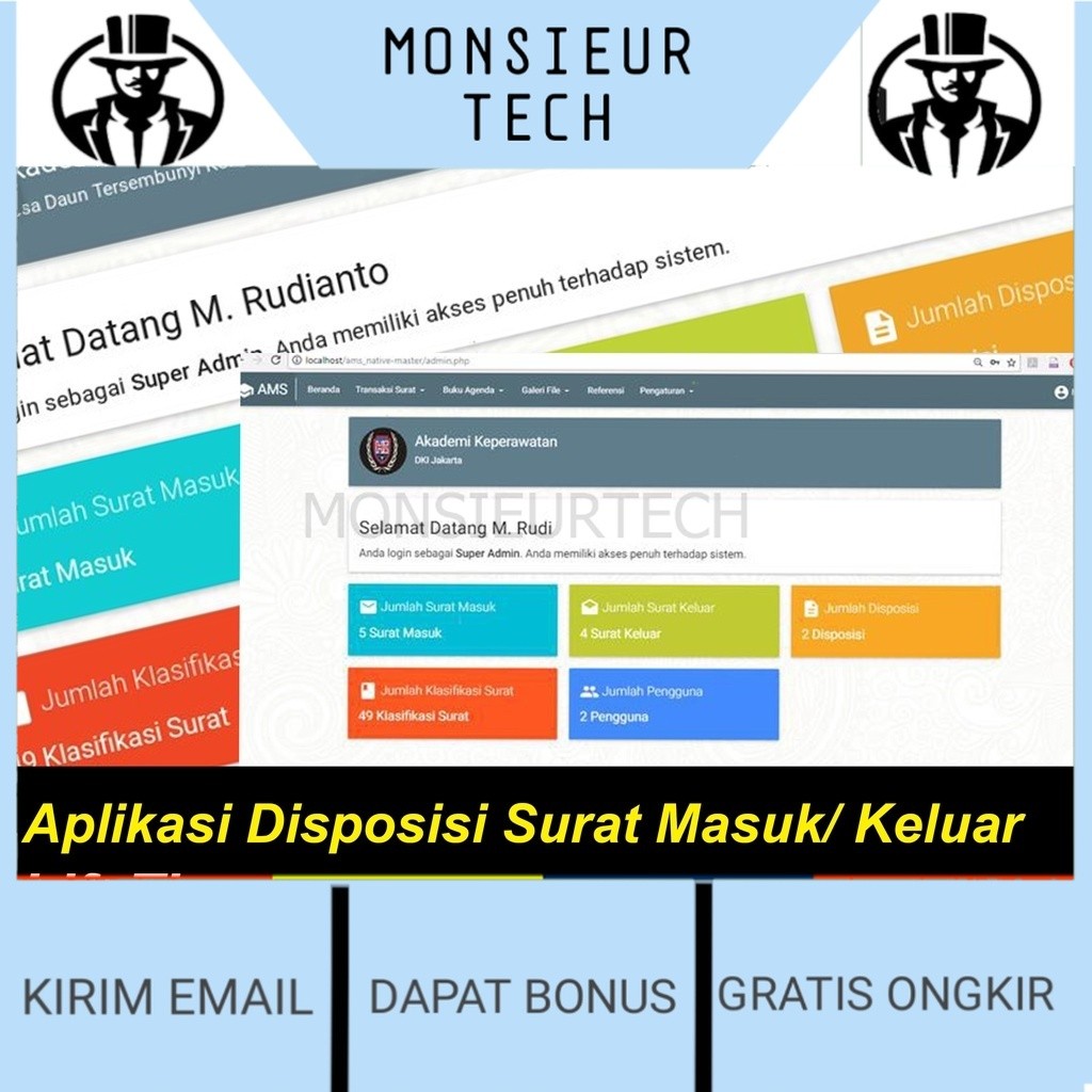 Jual READY!!! Software Aplikasi Disposisi Surat Masuk Surat Keluar ...