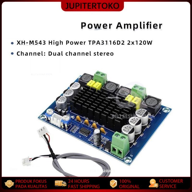 Jual TPA3116D2 2x120W Dual-channel Stereo High Power Digital Audio Power Amplifier Class D XH ...