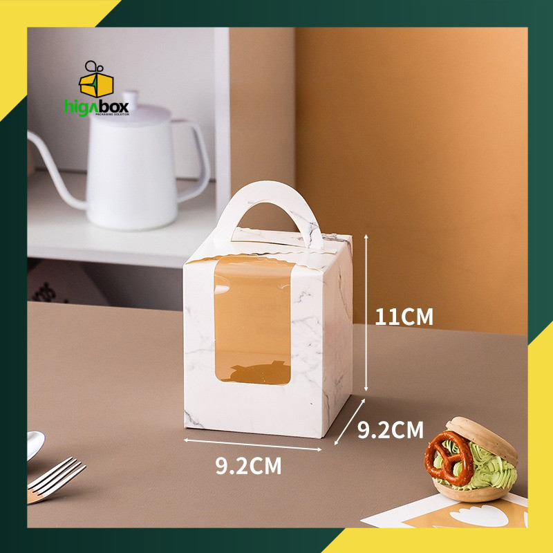 Jual Gable Box cup cake / Kotak Kue / Box Makanan / Box Muffin isi 1 ...