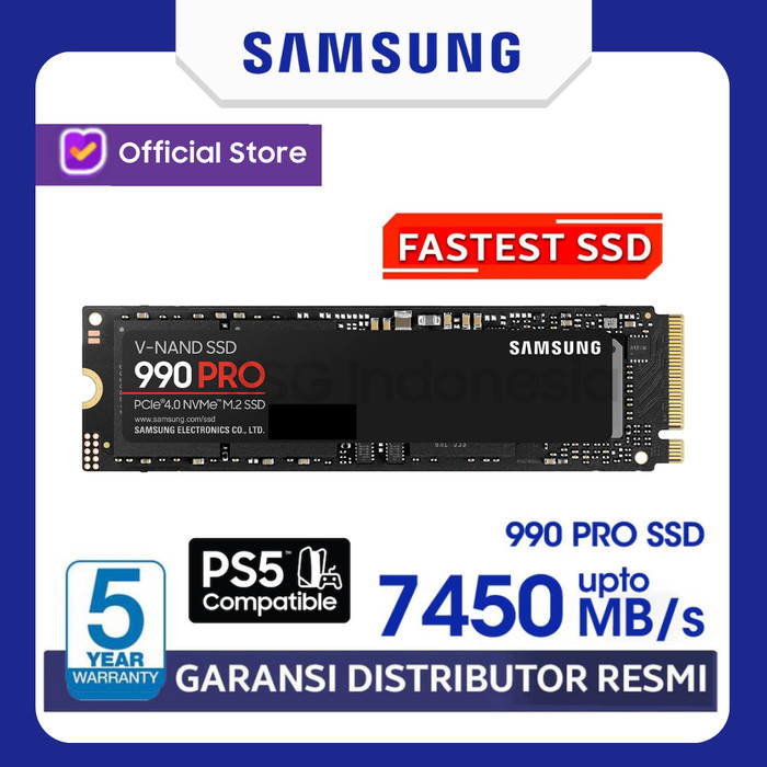 Jual Samsung SSD 990 PRO 1TB / 2TB / 4TB M.2 PCIe Gen 4 NVMe 2.0 M2 ...
