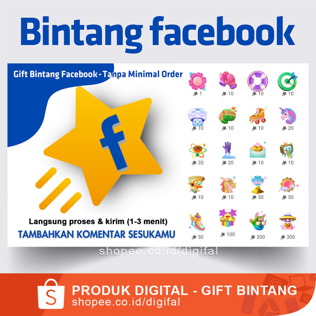 Jual GIFT BINTANG FB PRO, FACEBOOK PRO, PROFESSIONAL / FANPAGE - TERMURAH! | Shopee Indonesia
