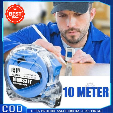 Jual Steel Measuring Tape 10 meter anti karat Auto Lock Meter Tape ...