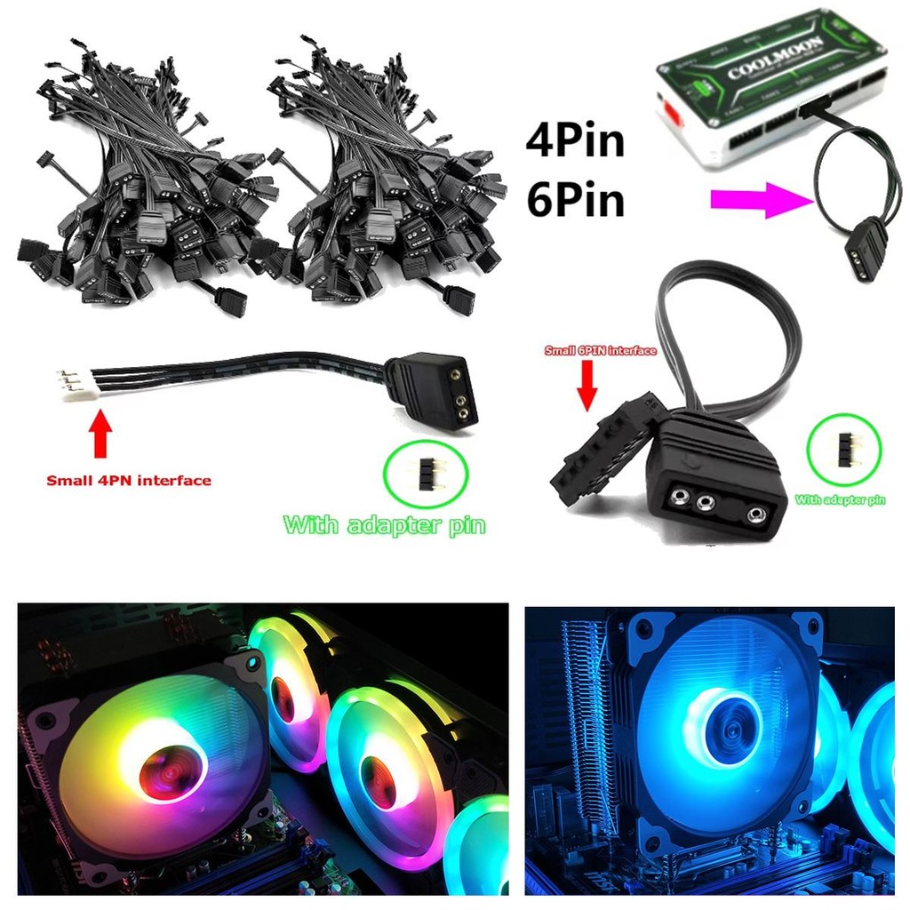 Jual Kabel Adapter 6pin ke 3pin / 4pin ke 3pin 5V Fan ARGB Controller ...