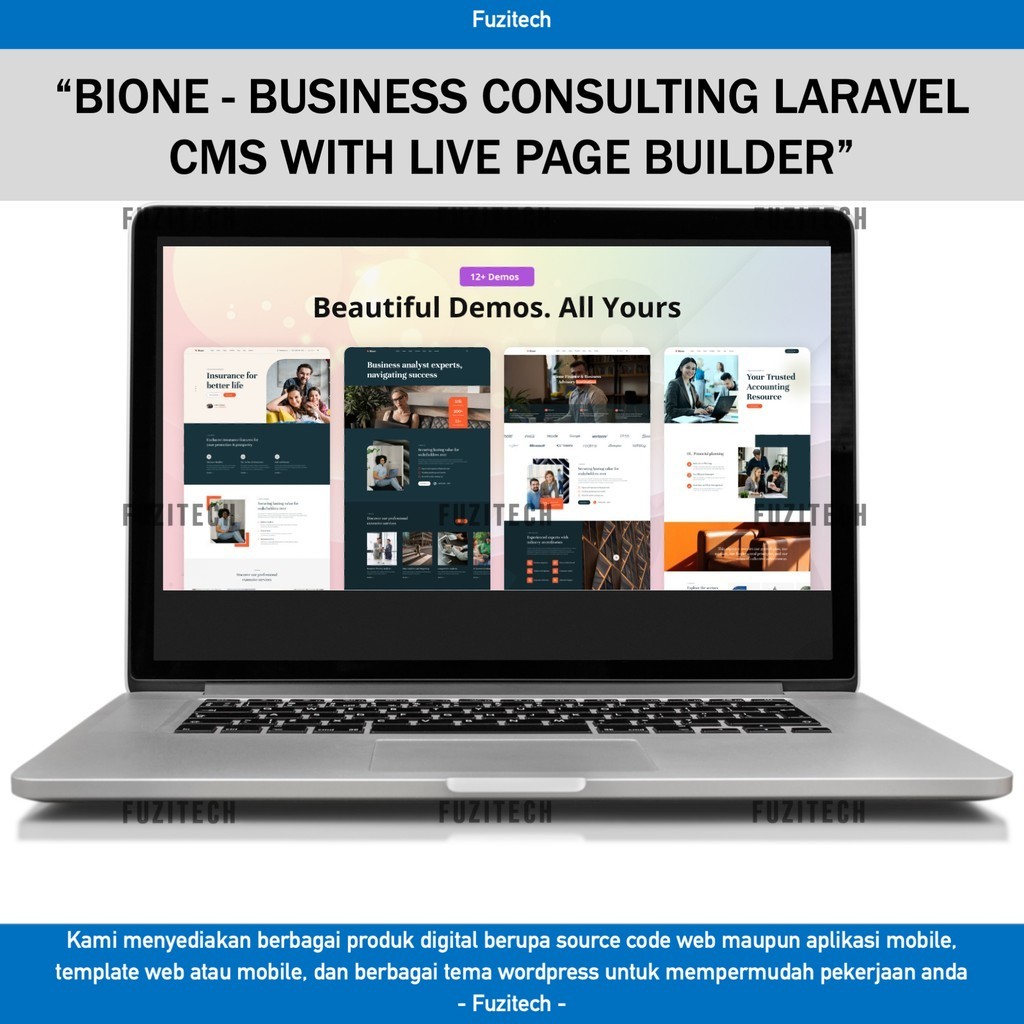 Jual SOURCE CODE APLIKASI WEB BIONE - BUSINESS CONSULTING LARAVEL CMS WITH LIVE PAGE BUILDER ...