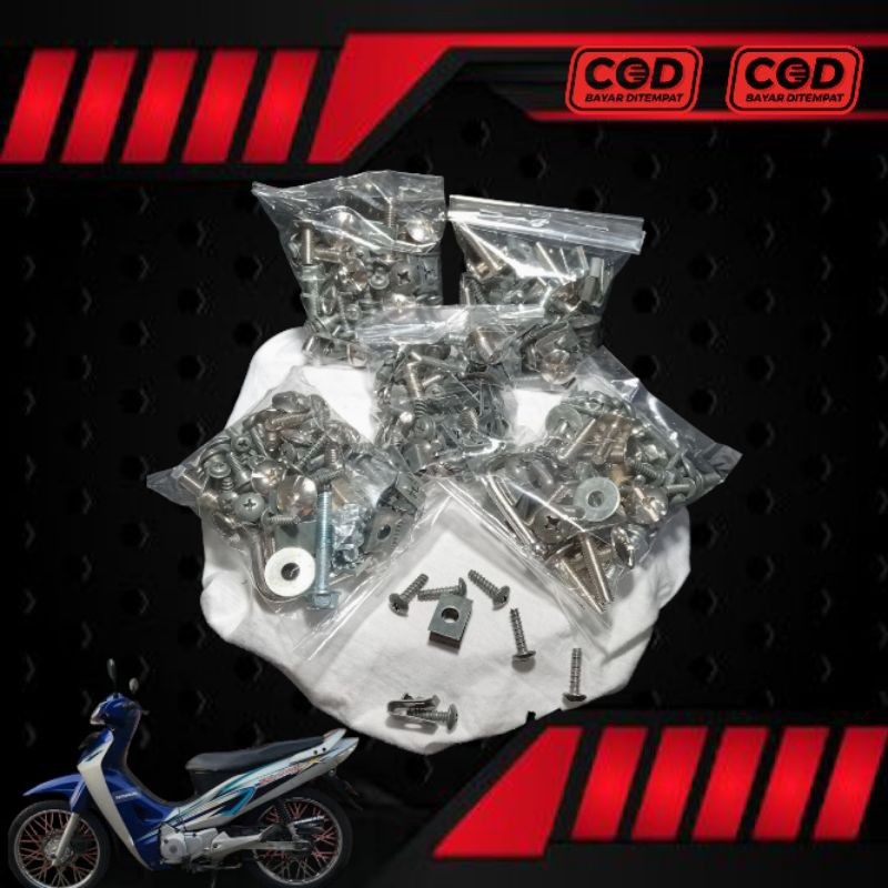 Jual COD Baut Full Body Karisma 125 X / Baut Fullset body halus body ...
