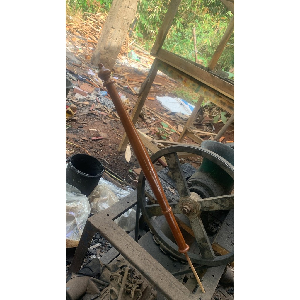 Jual deder tombak dari kayu jati finishingan scan panjang 50 cm ...