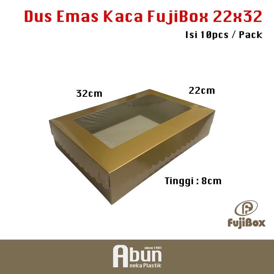 Jual Dus Emas Kaca (Fuji Box) 22x32 Isi 10 pcs | Shopee Indonesia