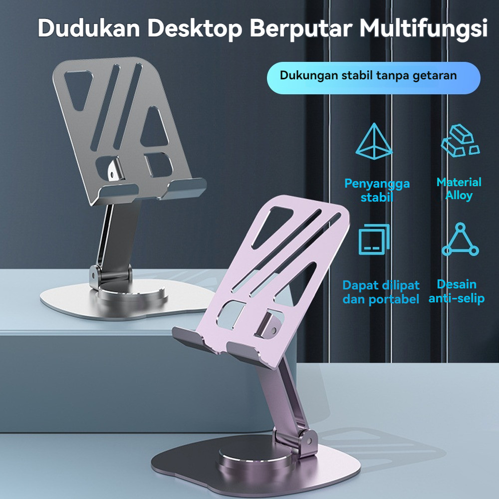 Jual Phone Stand Dudukan Ponsel Folding 360 Rotasi Dudukan HP Besi di ...
