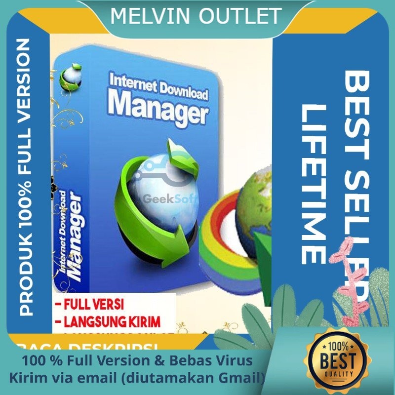 Jual [FULL VERSION] INTERNET DOWNLOAD MANAGER IDM Pro Lifetime - untuk ...