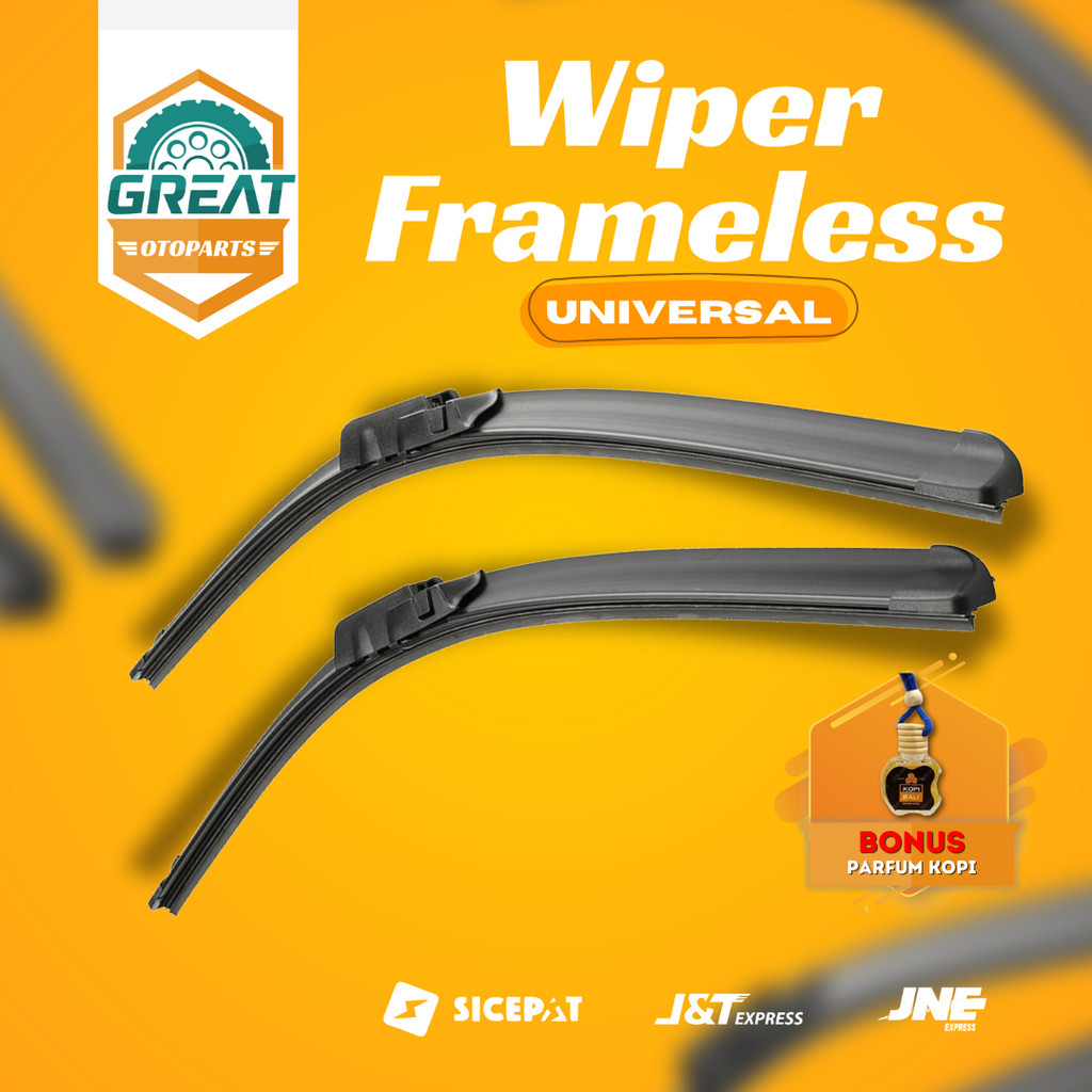 Jual Wiper Mobil Frameless Universal Sepasang Kiri Kanan Tanpa Rangka ...