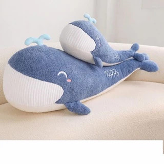 Jual Boneka Paus biru whale ukuran 60cm bahan plush mainan anak kado ...