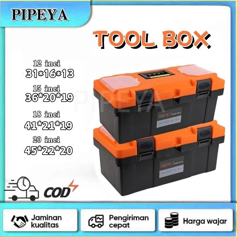 Jual Tool box/Kotak Alat /12-20 Inci/Kotak Alat Plastik Tebal Deluxe ...