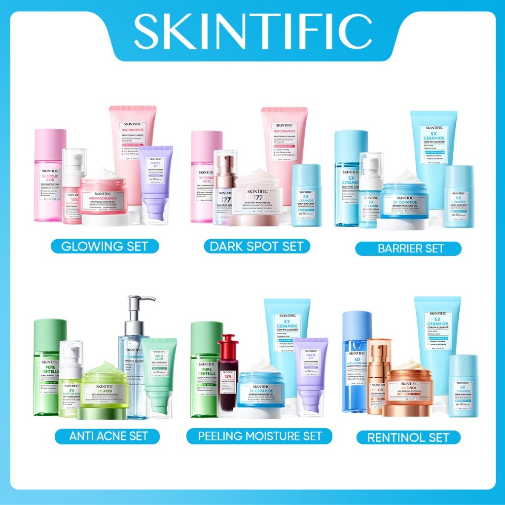 Jual SKINTIFIC-5pcs Paket-Skincare Set | Serum Moisturizer Gel Toner ...