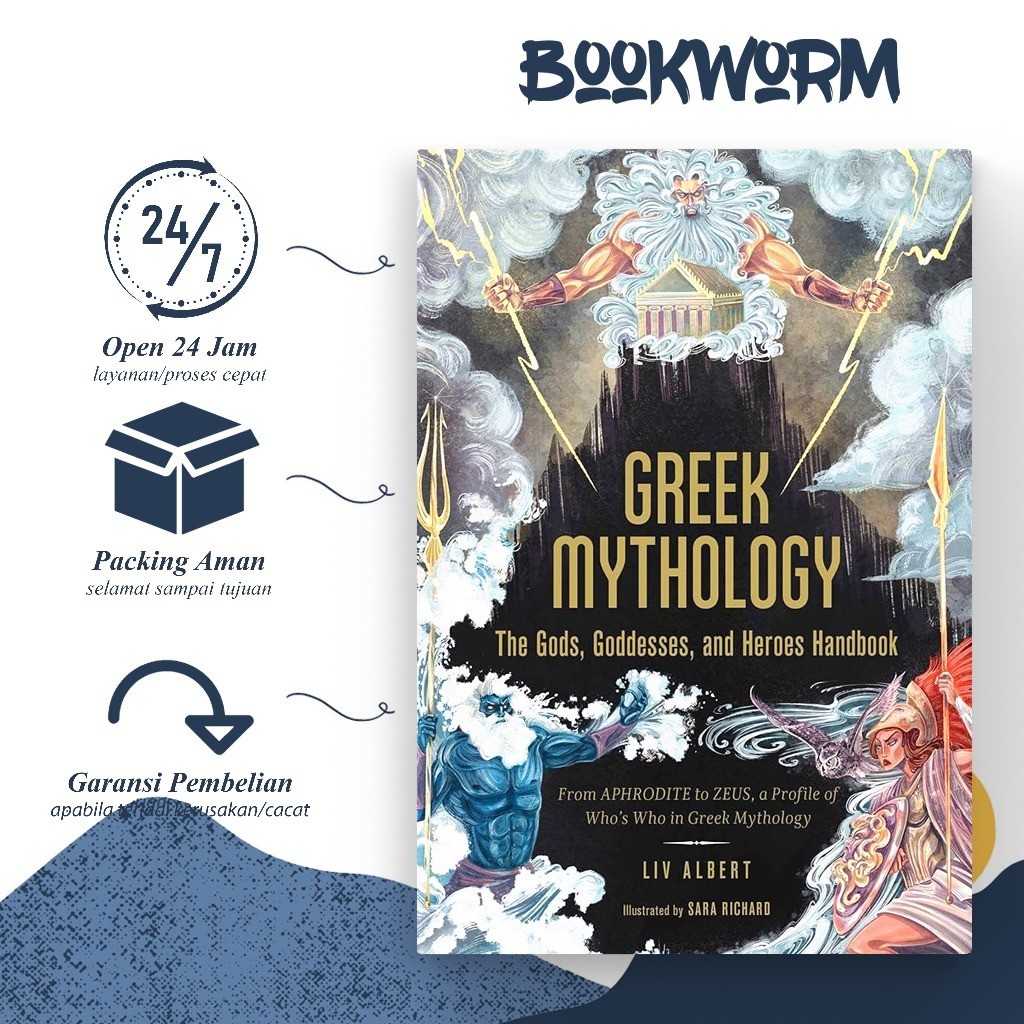 Jual Greek Mythology: The Gods, Goddesses, and Heroes Handbook by Liv ...