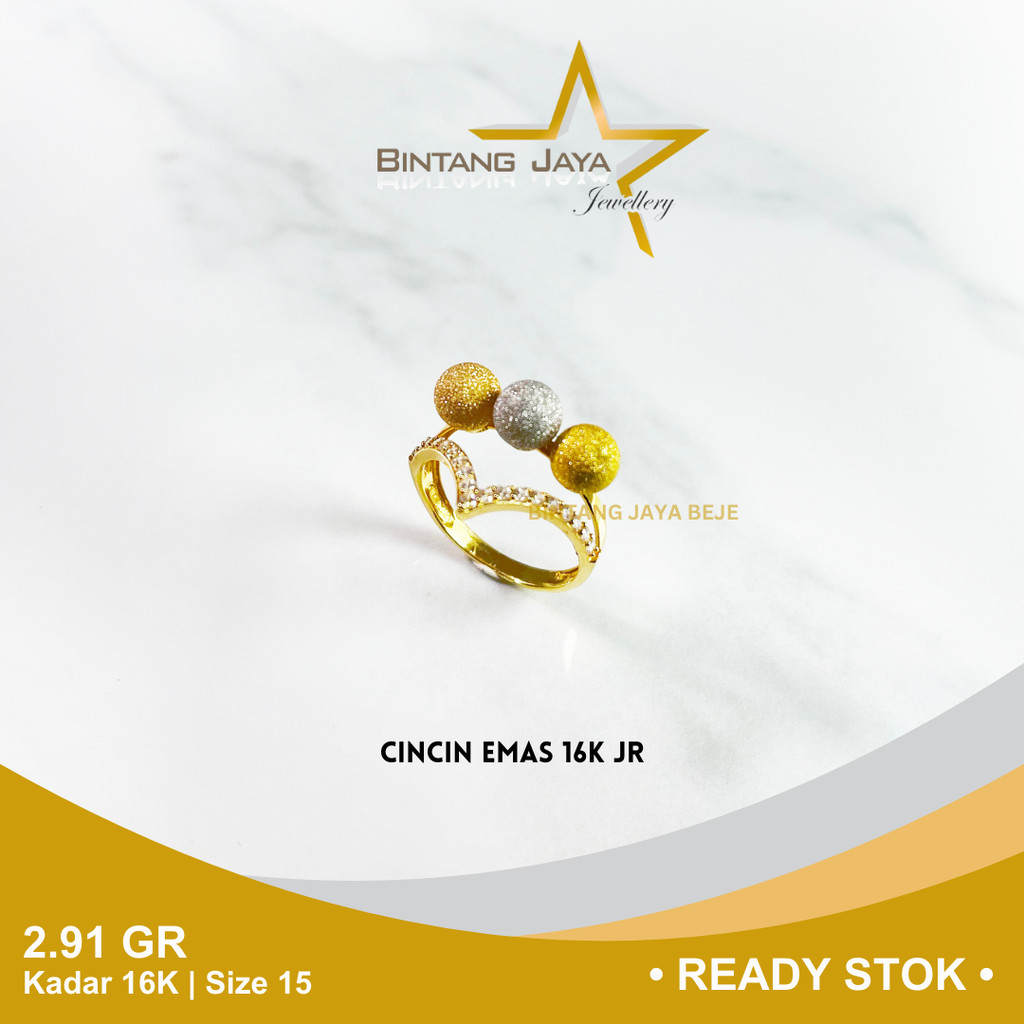 Jual Cincin Emas Kadar 700 16K Berat 2.91 gr gram Size Ukuran 15 Model ...