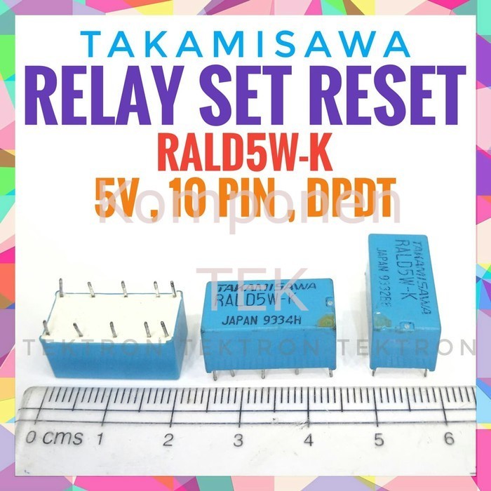 Jual Takamisawa Relay 5VDC Set Reset 10pin DPDT made in Japan 5V | Shopee Indonesia