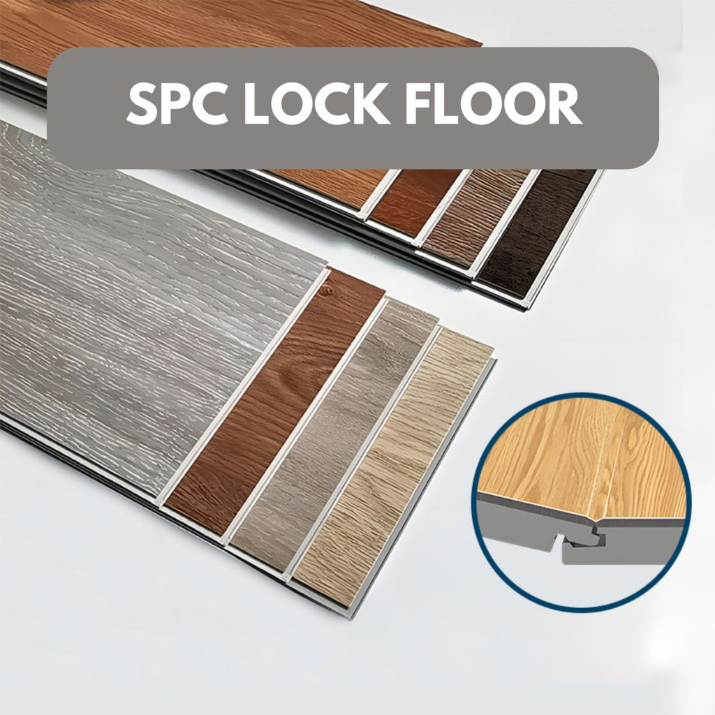 Jual [ POTATOYS ] Lantai SPC Motif Kayu Sistem Click Anti Rayap / Lantai SPC 5mm / Spc Flooring ...