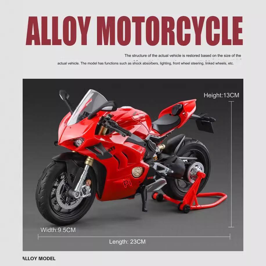 Jual Diecast Miniatur Motor Sport Ducati Panigale V4S Scala 1:12 dan 1: ...